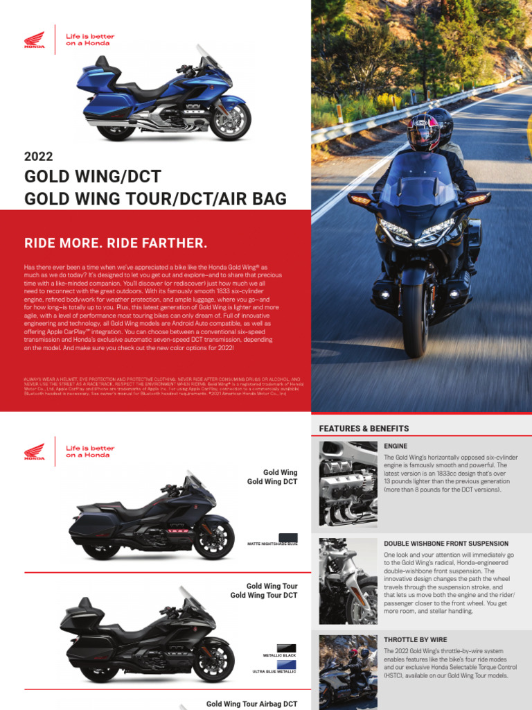 2022 Gold Wing Brochure | PDF | Motor Vehicle | Car