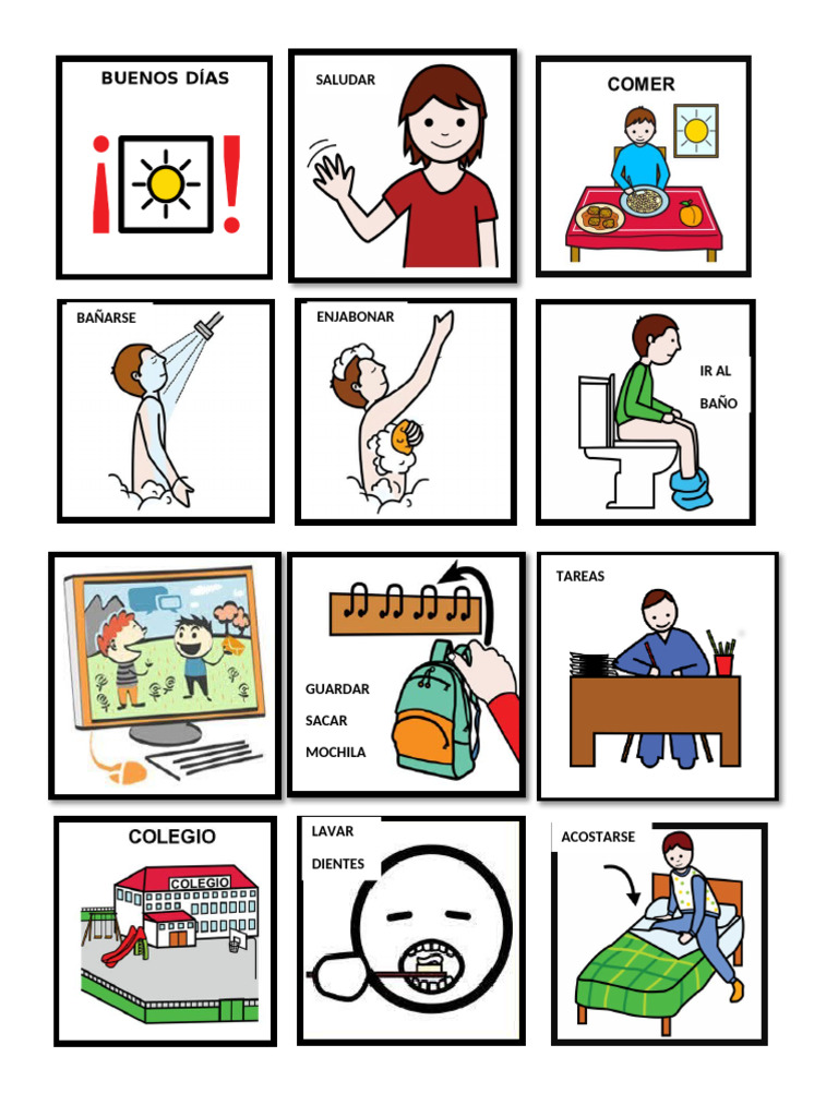 Pictogramas Rutina I | PDF