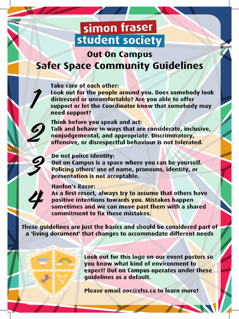 Safer Space Guidelines Pdf