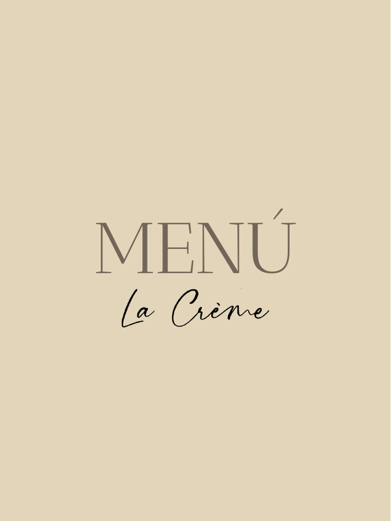 La Creme Menu - Platos | PDF | ensalada | Alimentos