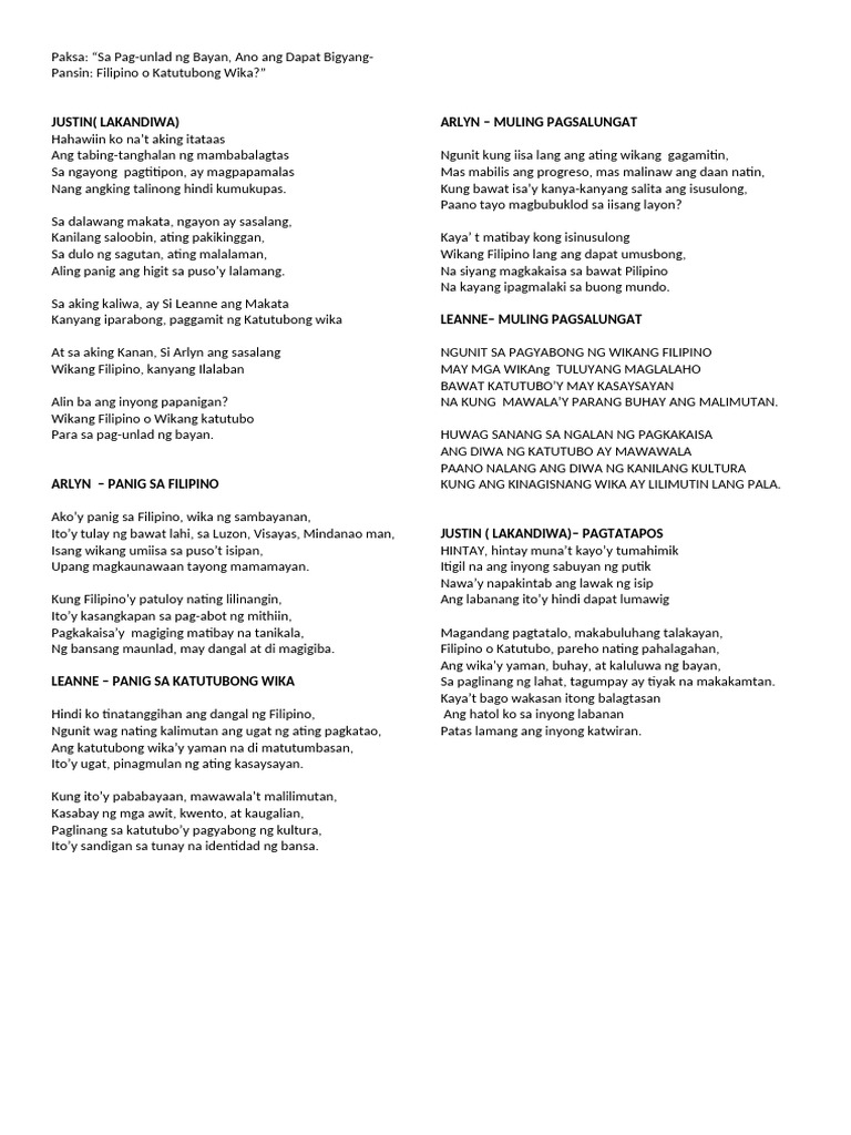 Balagtasan | PDF