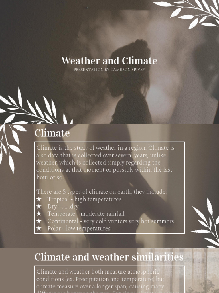 Brown and White Pretty Aesthetic Shadow Presentation | PDF | Climate ...