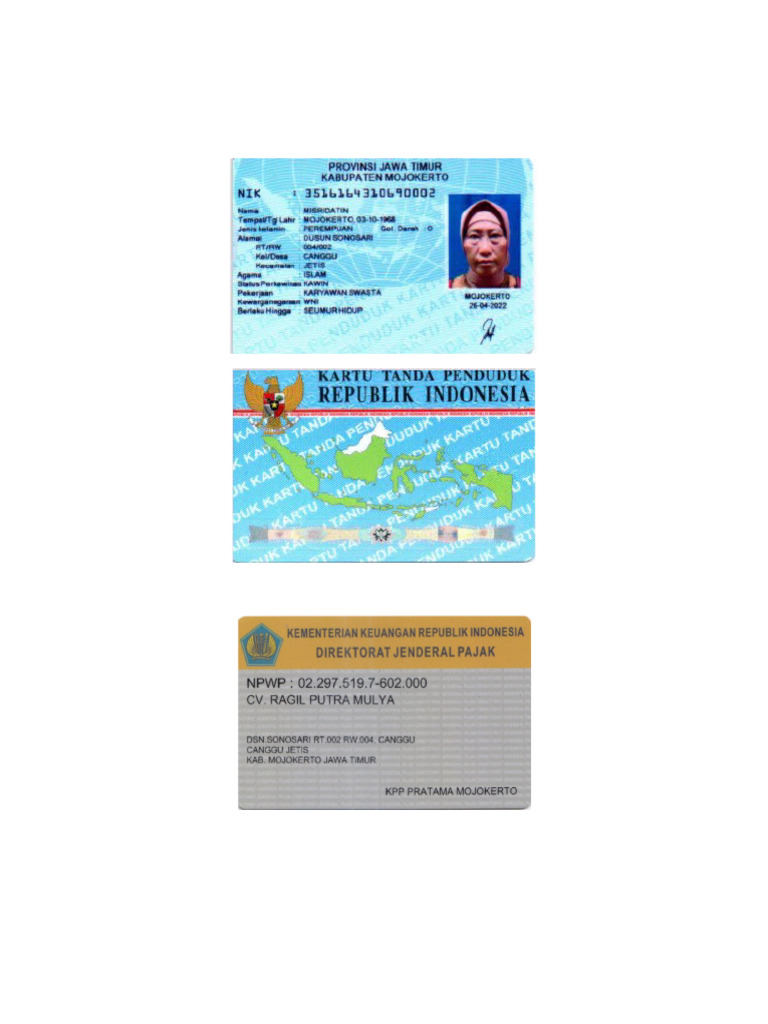 KTP Datin Dan NPWP 22 | PDF