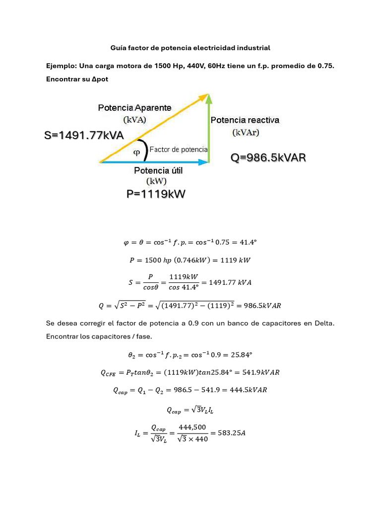 Guía FactorDePotencia | PDF | Cantidades fisicas | Cantidad