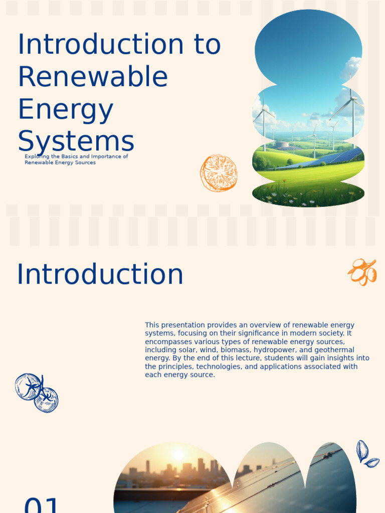 Overview of Renewable Energy Systems | PDF | Renewable Energy | Energy ...