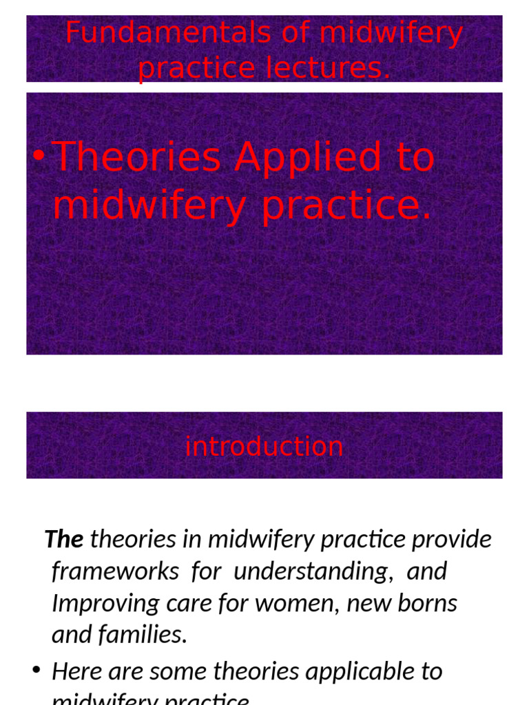 Theories in Midwifery Practice | PDF | Midwifery | Psychology