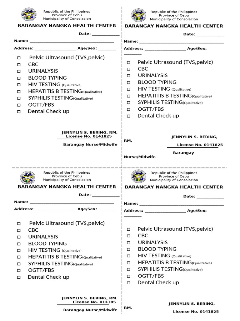 Diagnostic Report Pad Template | PDF | Health Care | Immunodeficiency
