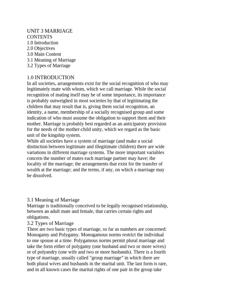 Understanding Marriage Types and Meaning | PDF | Marriage | Socialization