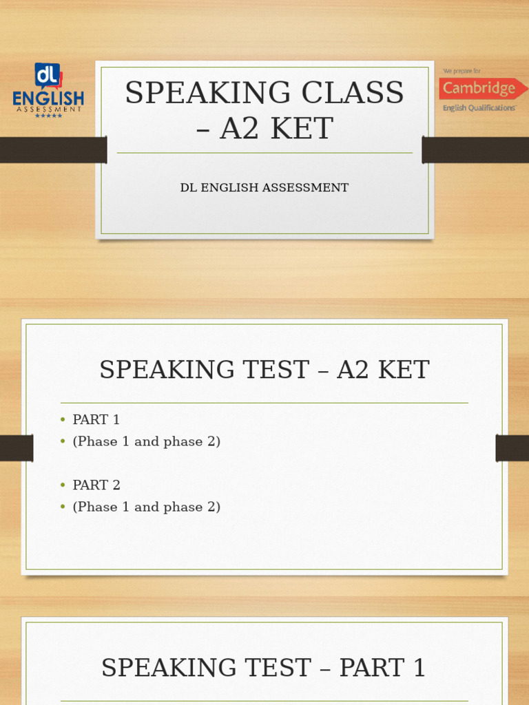 A2 KET Speaking Test Guide | PDF