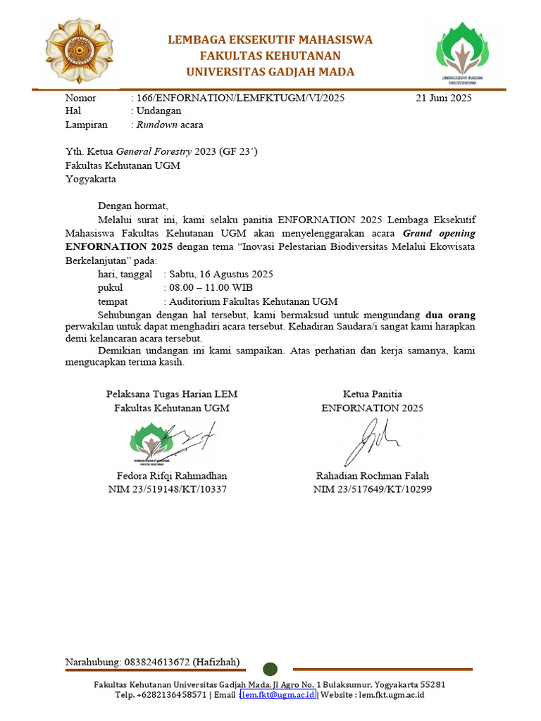 Undangan Grand Opening ENFORNATION 2025 | PDF