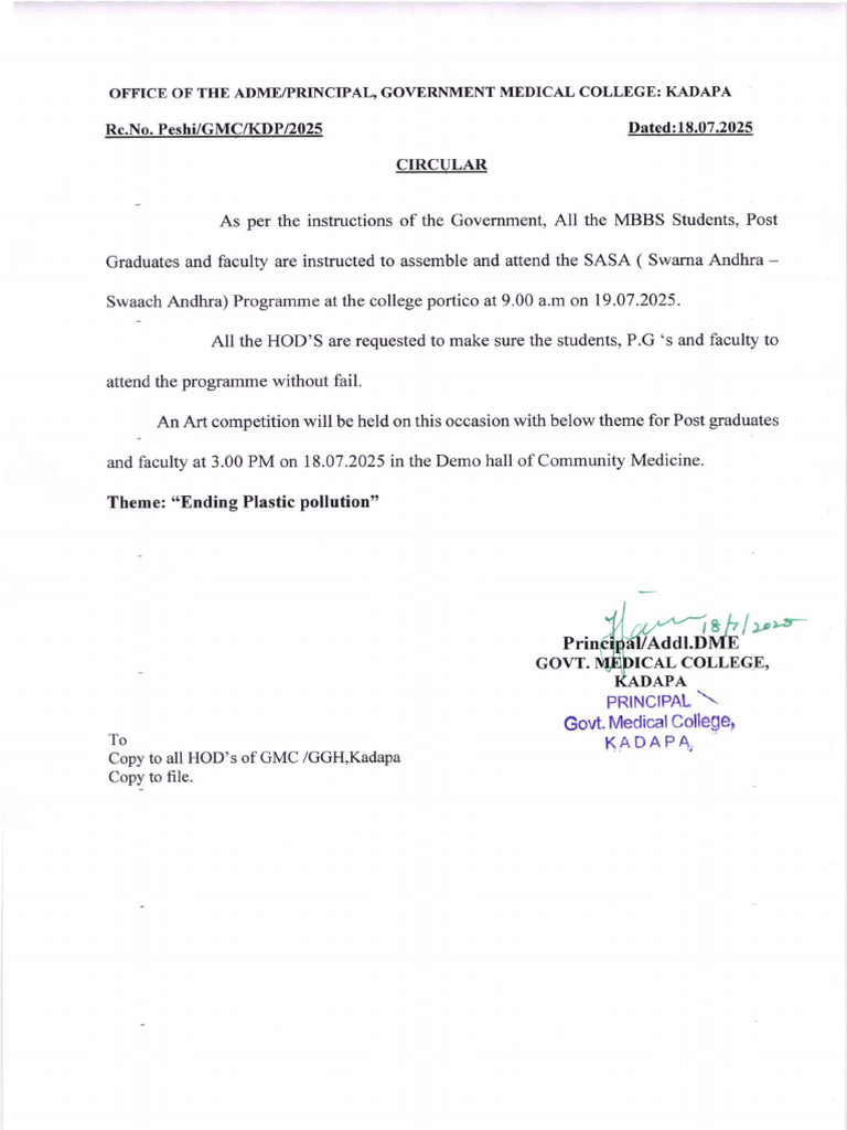 SASA Circular | PDF