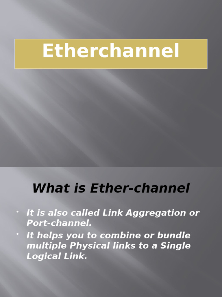 Ether Channel | PDF