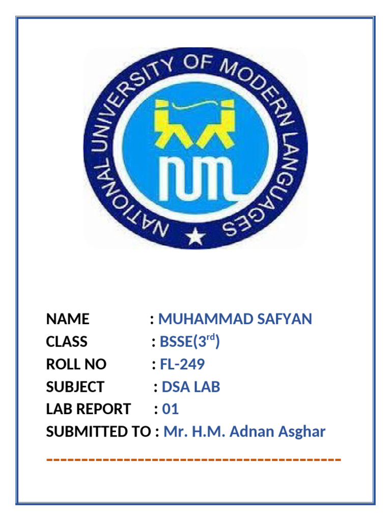DSA-Lab Report 1 | PDF