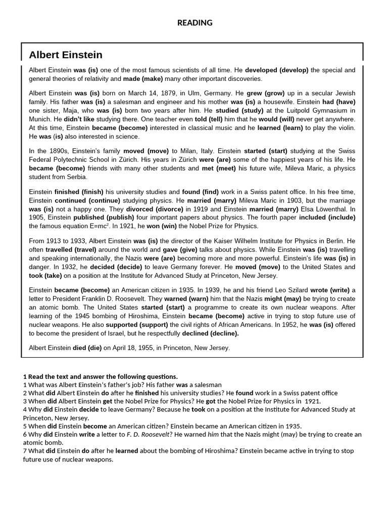 Einstein: Life and Key Achievements | PDF | Albert Einstein | Nuclear ...