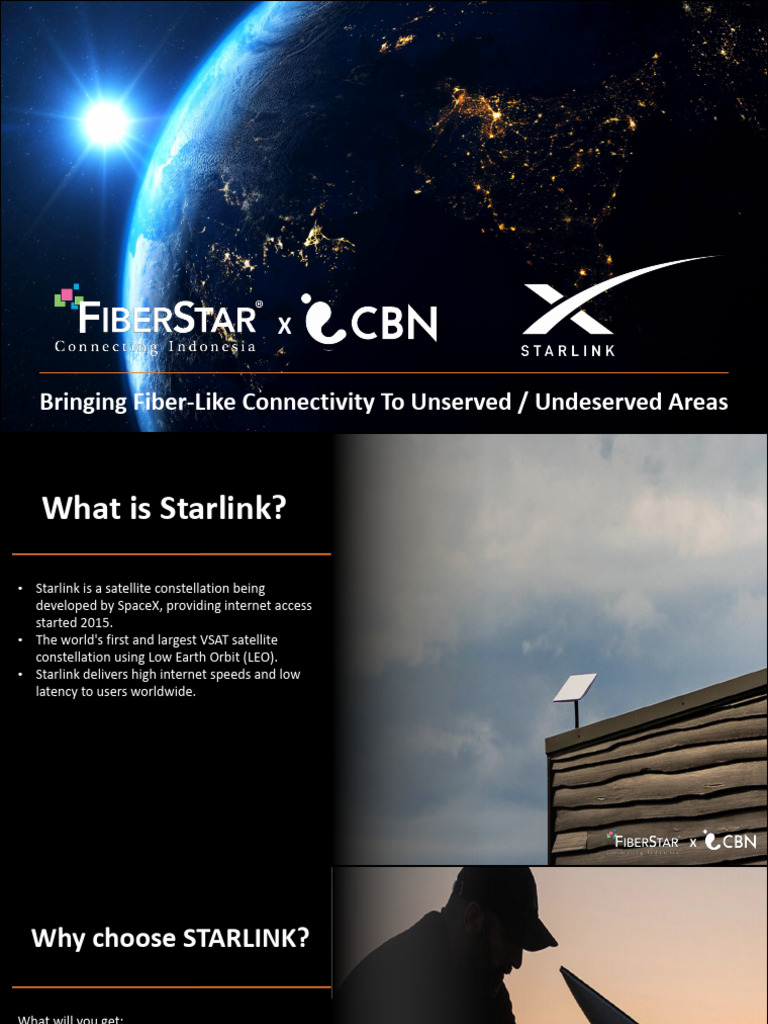 Starlink Connectivity Solutions by Fiberstar | PDF | Service Industries ...