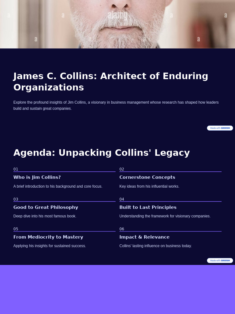 James C Collins Architect of Enduring Organizations | PDF | Liberal ...