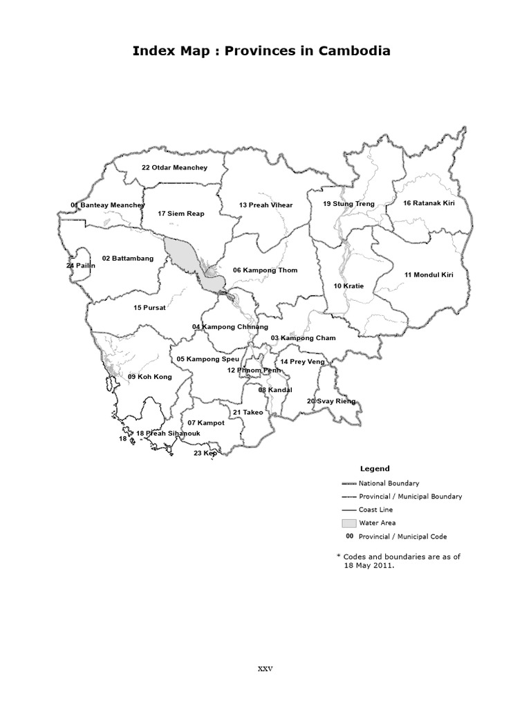 Map of Cambodia's Provinces and Districts | PDF | Cambodia