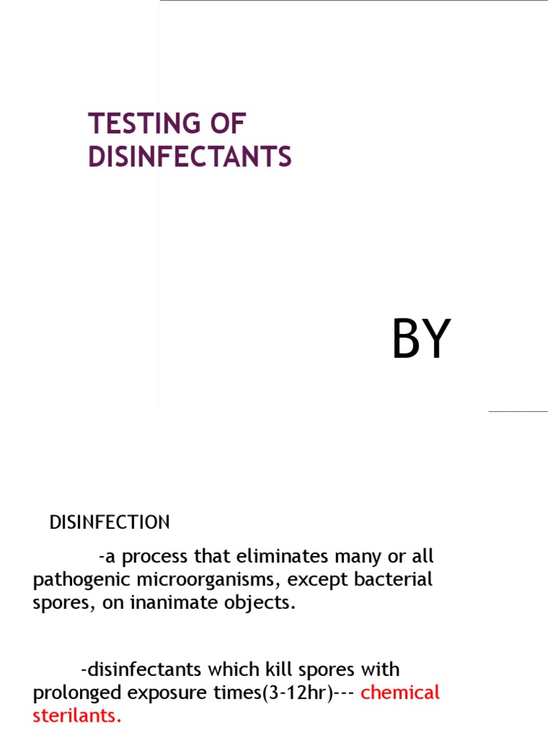 Testing of Disinfectants | PDF | Disinfectant | Bacteria