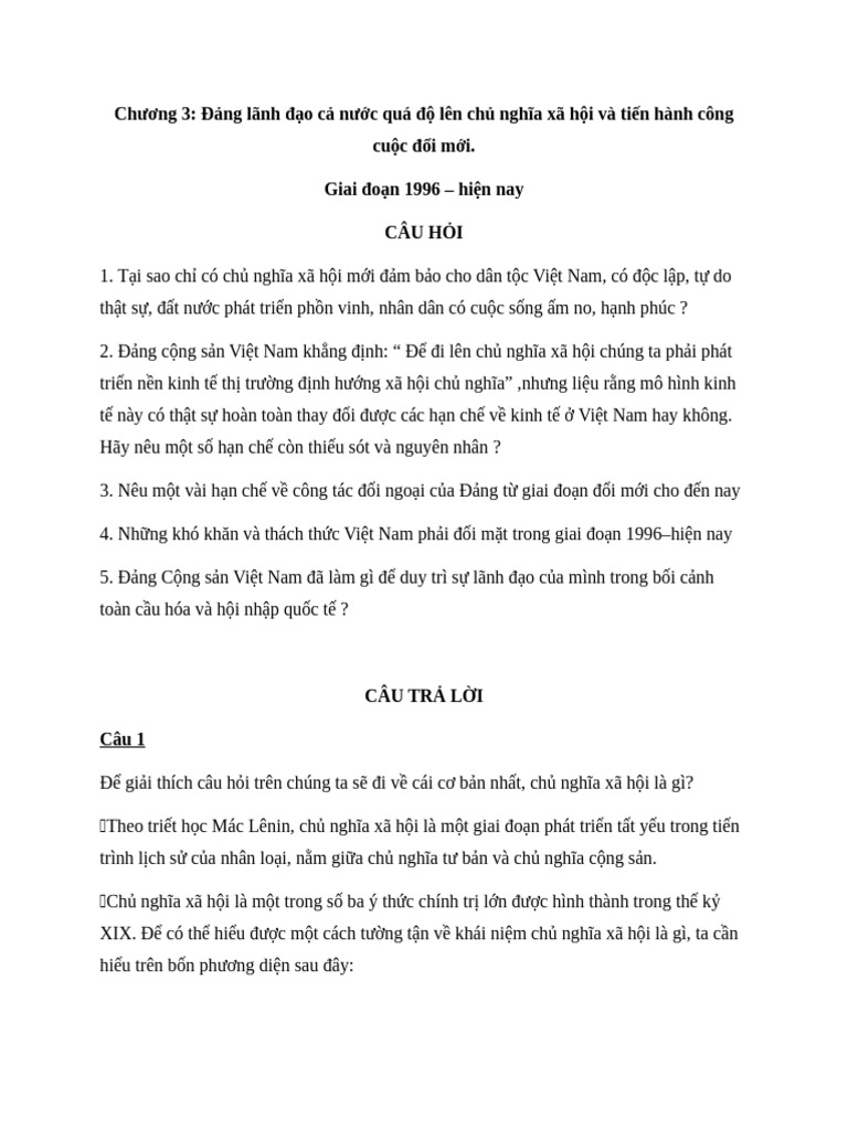 Giai đoạn 1996 - hiện nay | PDF