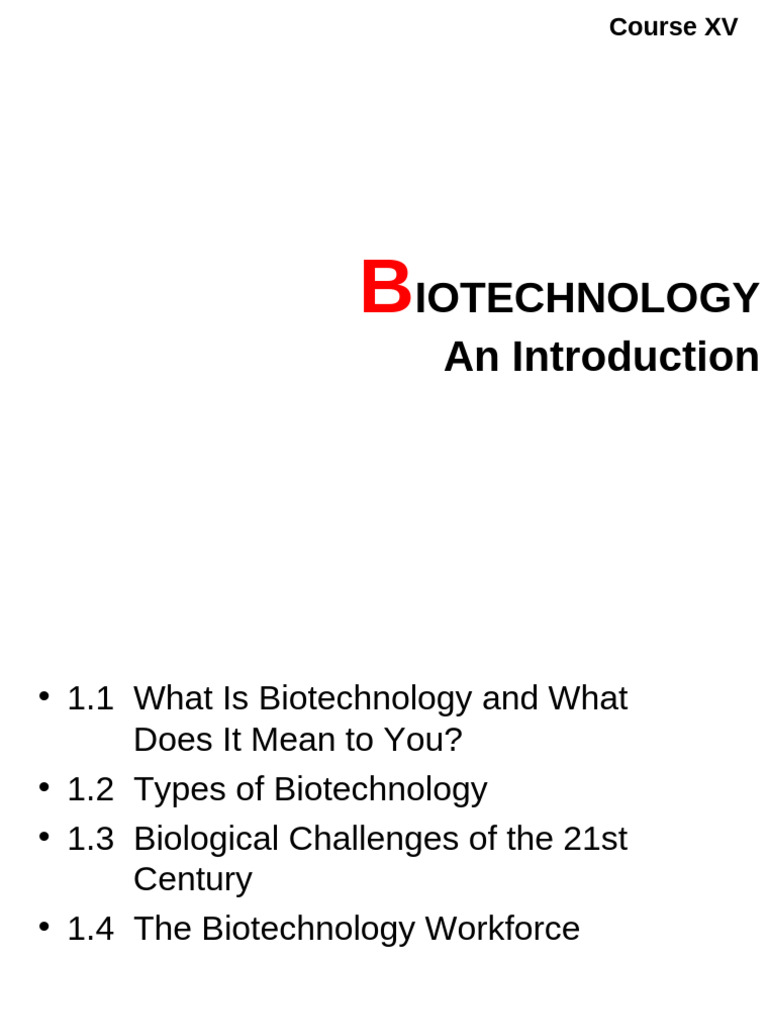Introduction to Biotechnology Concepts | PDF | Molecular Cloning | Plasmid