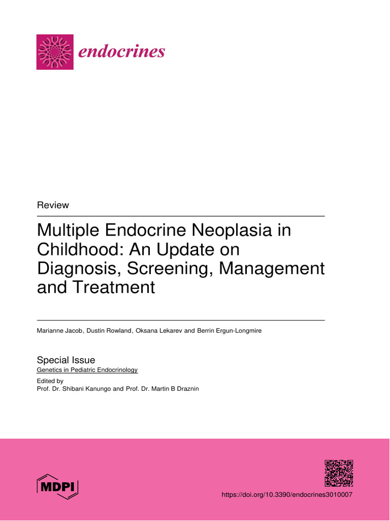 Multiple Endocrine Neoplasia in Childhood: An Update On Diagnosis ...