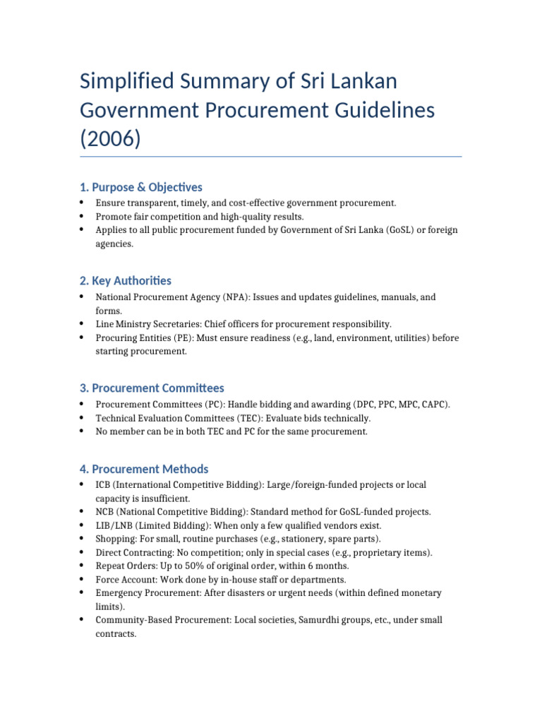 Procurement Guidelines ICB NCB Explained | PDF | Procurement | Economies