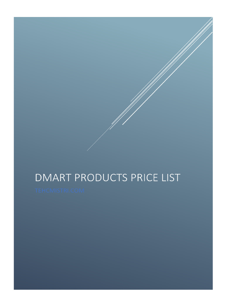 DMart Product List | PDF