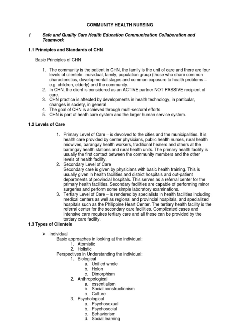 CHN Notes | PDF | Health Care | Epidemiology