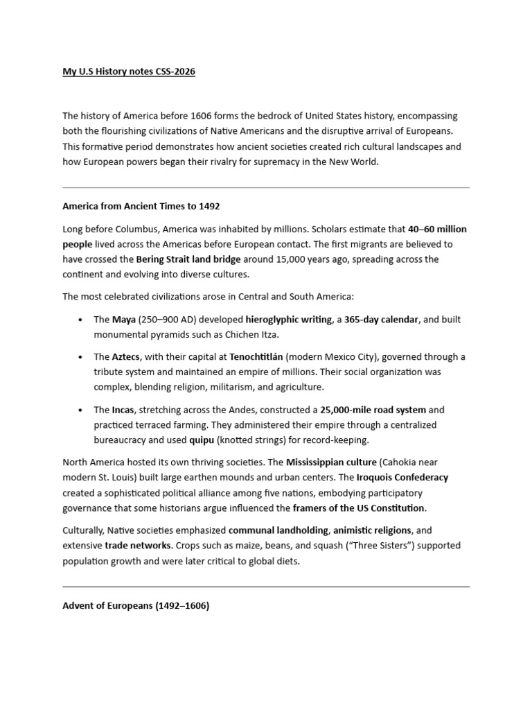 Us History Notes | PDF | United Nations | International Relations