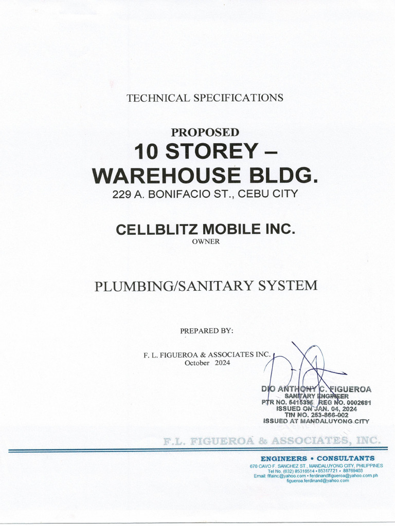 Plumbing Specification | PDF
