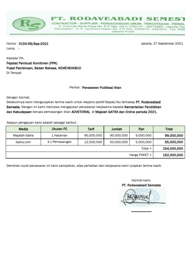 Sep 27 - Kemendikbud Adv 1 Hal Fc (Kop Rodave) u Mas Iwan | PDF