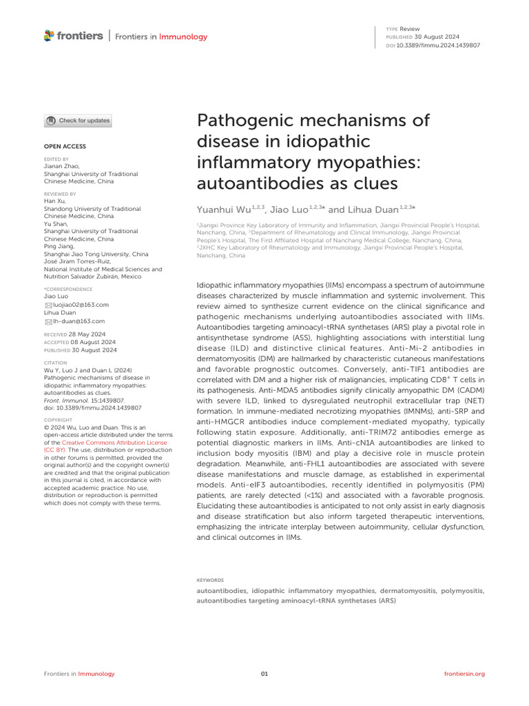 Pathogenic Mechanisms of Disease IIM | PDF | Immunology | Diseases And ...