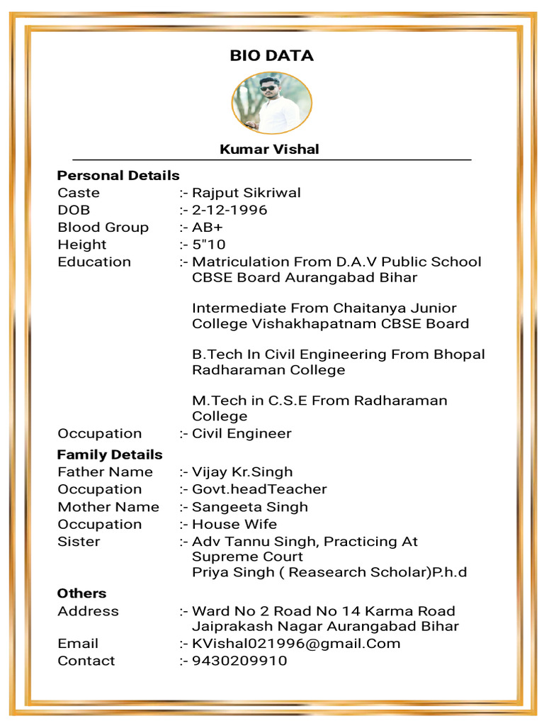 Biodata 2 | PDF