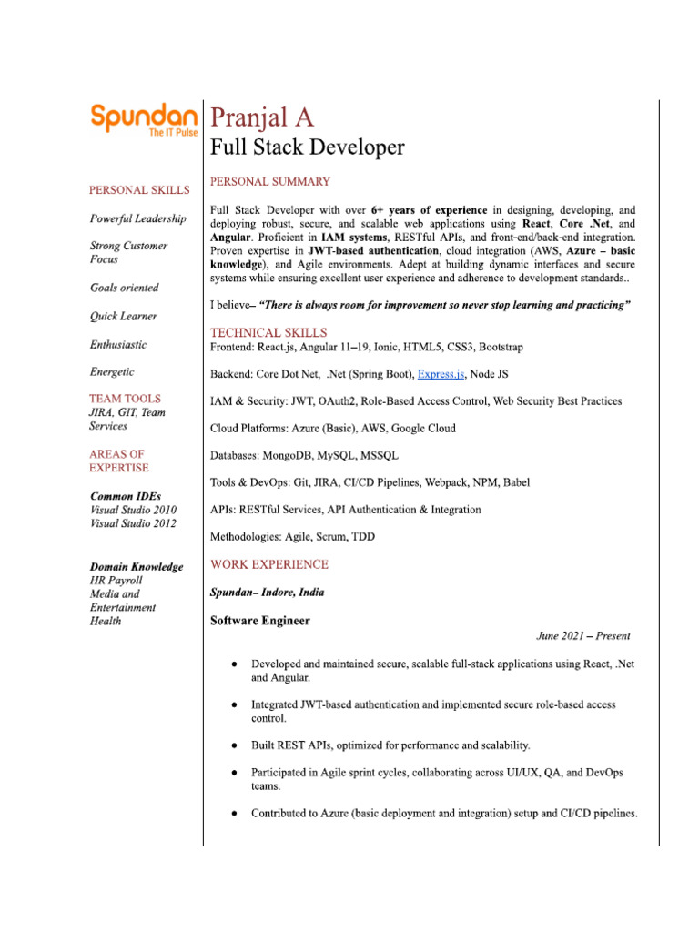 Pranjal Full Stack | PDF