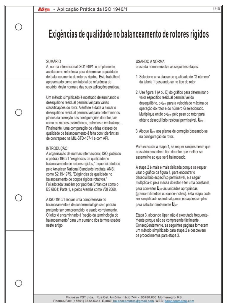 ISO 1940 Balance Amen To | PDF