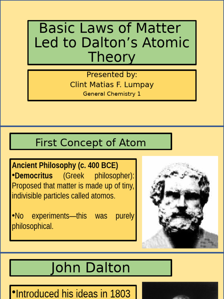 Basic Laws of Matter | PDF