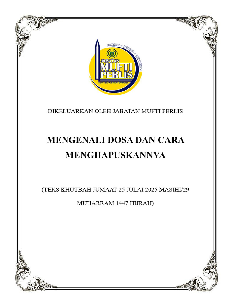 Mengenali Dosa Dan Cara Menghapuskannya | PDF