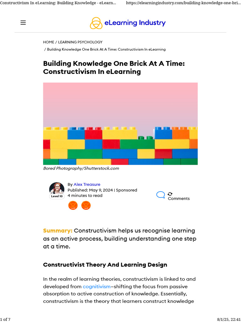 Constructivism In Elearning Building Knowledge Elearning Industry 1