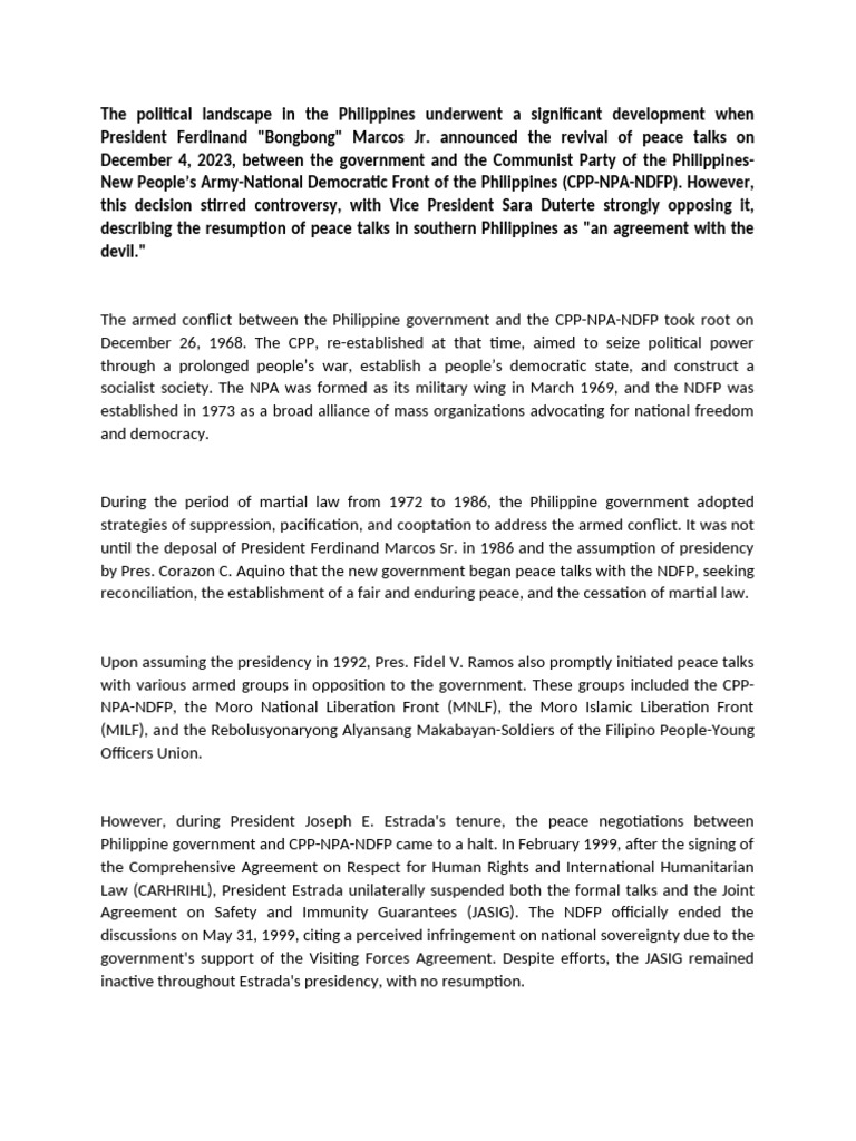 Filipinas at A Crossroads (Column - Mag) | PDF | Philippines | Rodrigo ...