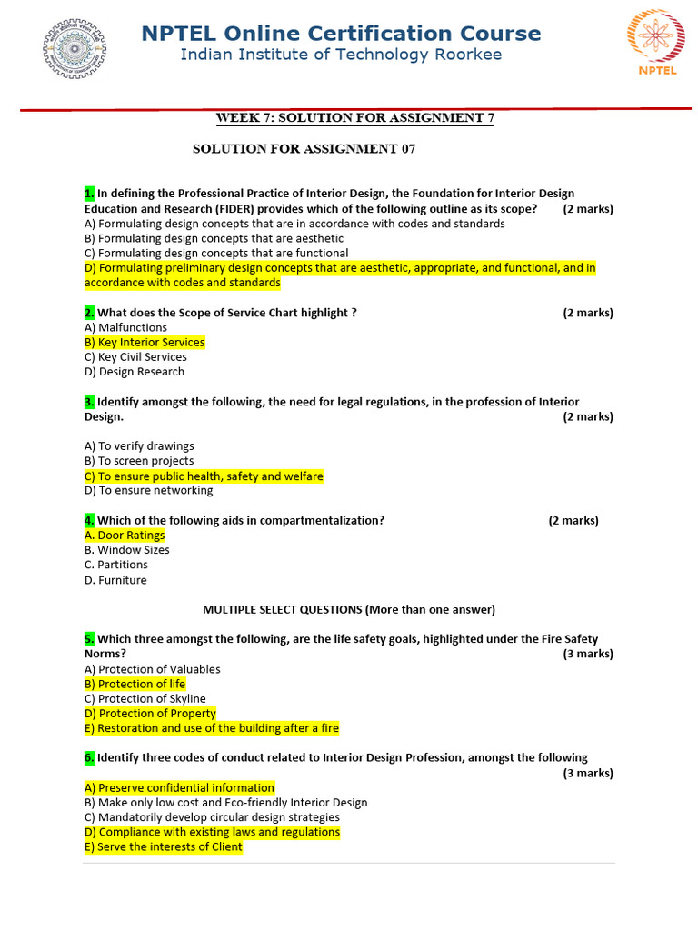 Solution of Assignment 7 | PDF | Wall | Interior Design