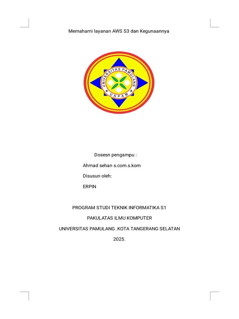 Memahami Layanan Kegunaan AWS S3 Dan Kegunaannya-3 | PDF