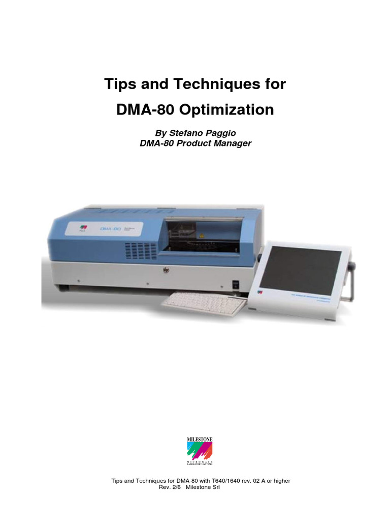 DMA-80 Optimization Techniques Guide | PDF | Physical Sciences ...