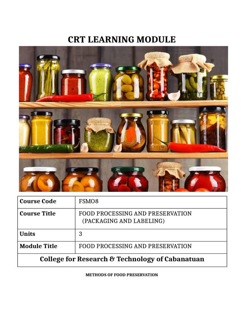 Salting in Food Preservation Methods | PDF | Food Preservation | Freezing