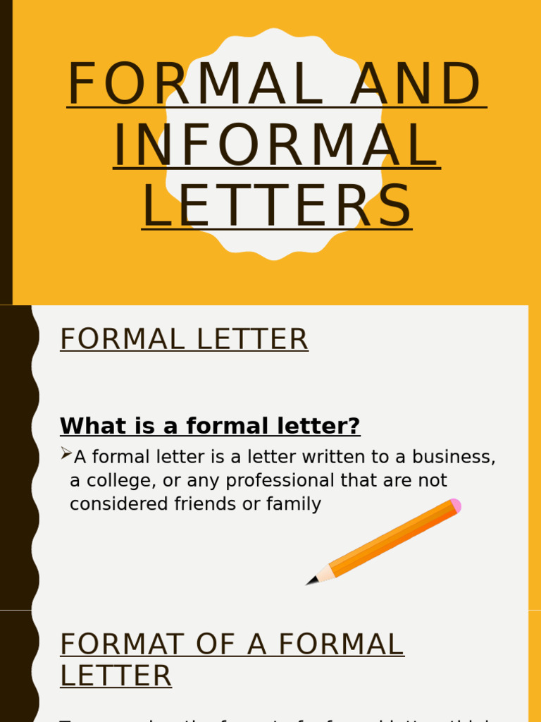 Formal vs Informal Letter Writing Guide | PDF