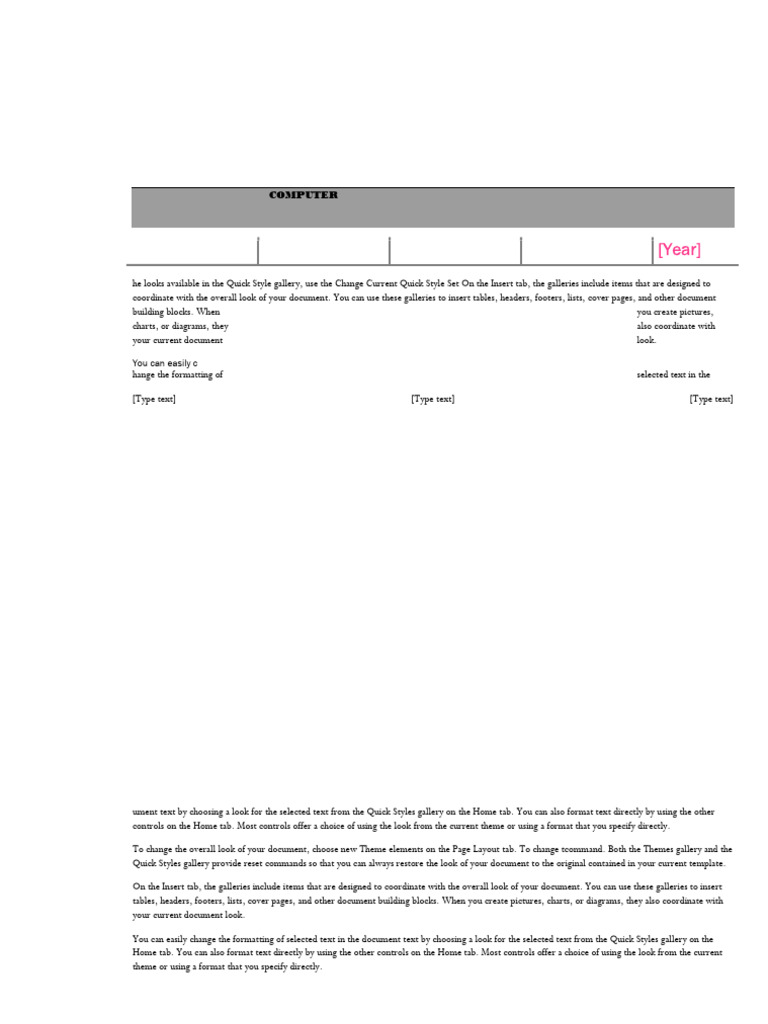 (Year) : Computer | PDF | Page Layout | Computing