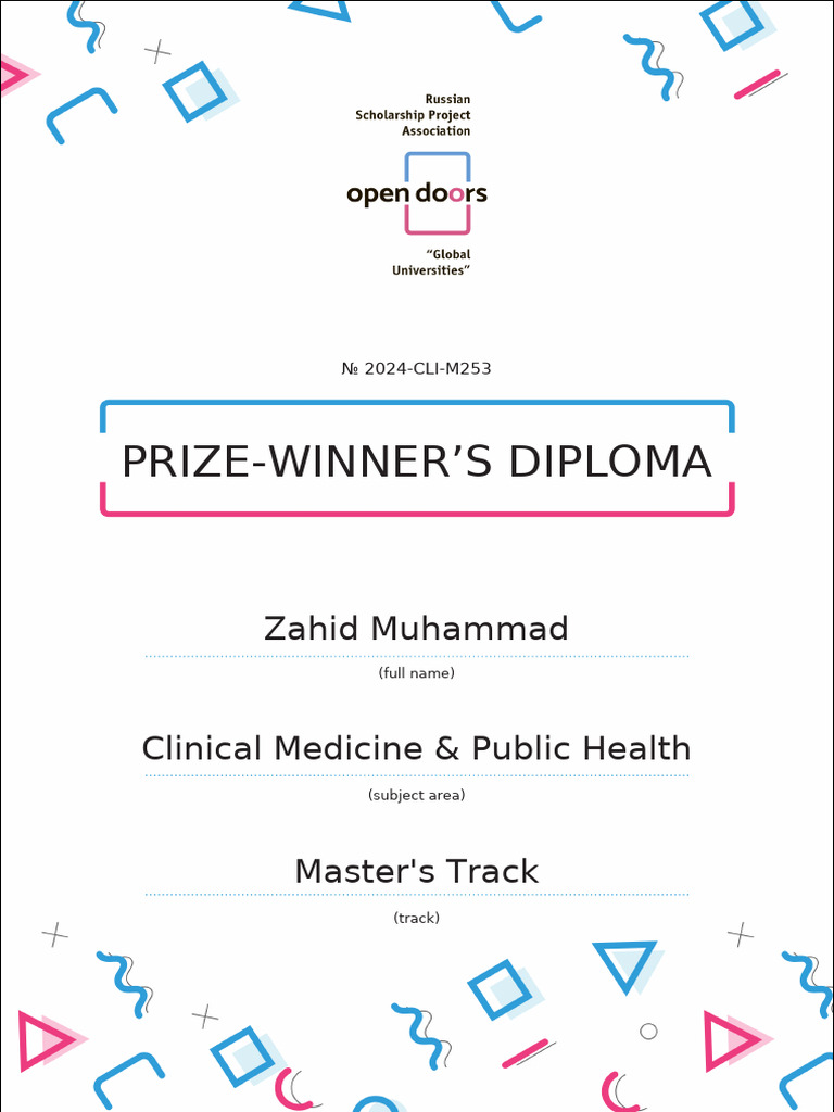 Diplomas 2024-CLI-M253 - Muhammad - Zahid - en - Diploma | PDF