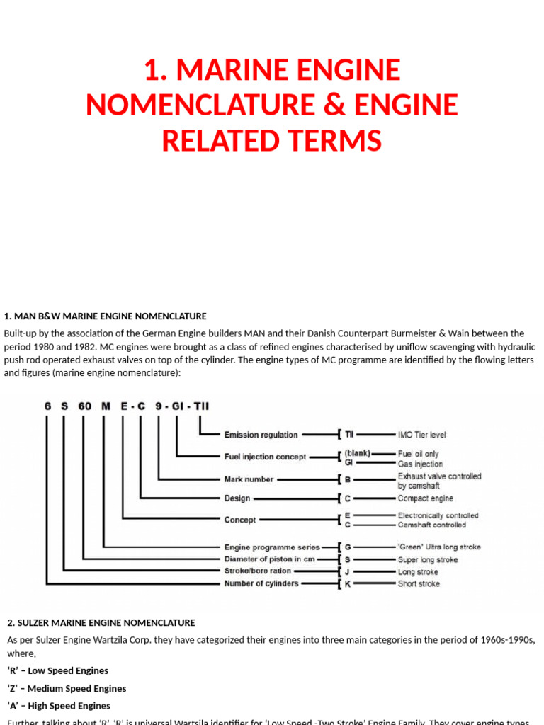 1 Marine Engine Nomenclature Engine Related Terms 509376 | PDF ...