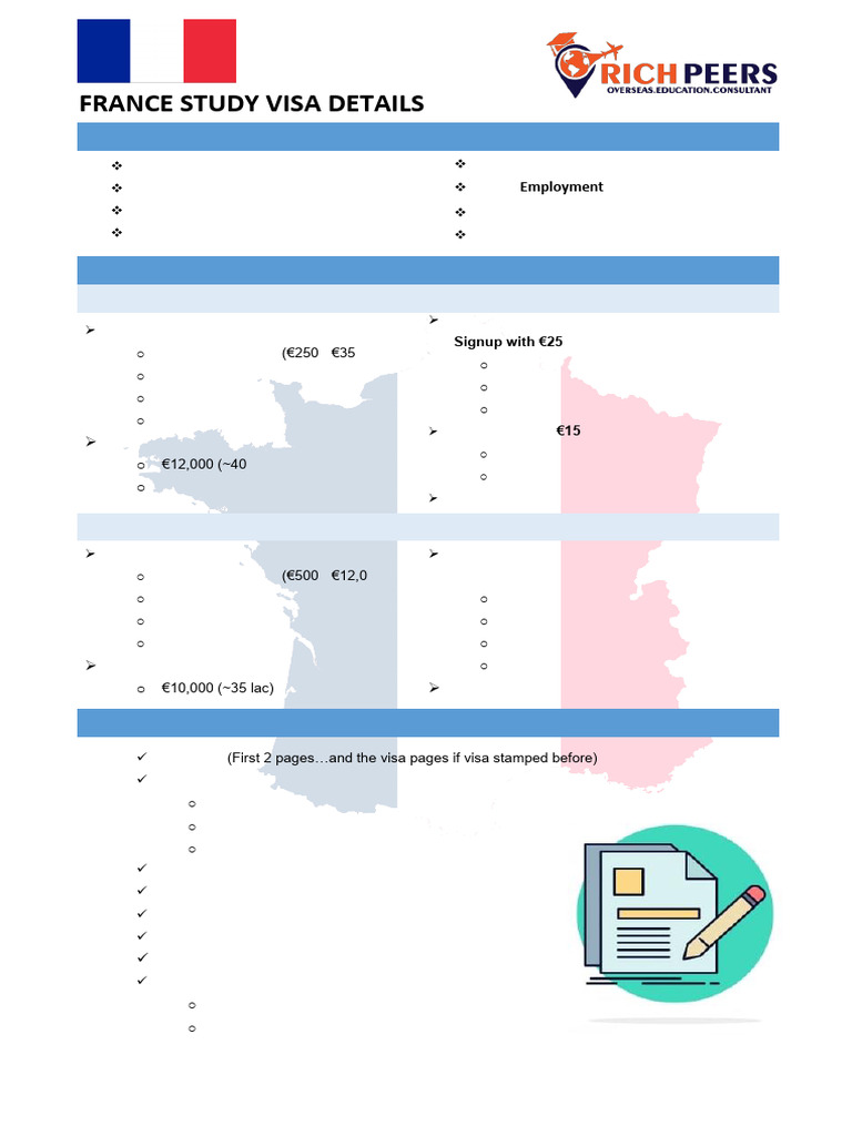France Study Visa Details - RichPeers | PDF | Travel Visa | Government ...