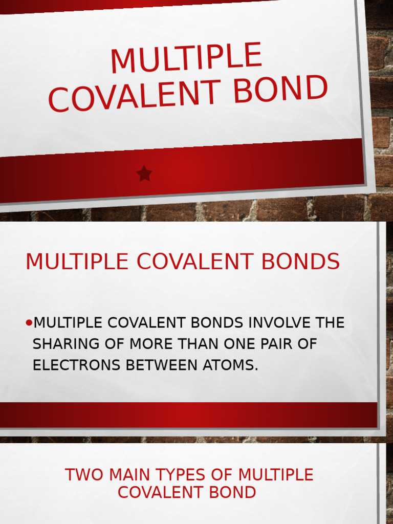 Understanding Multiple Covalent Bonds | PDF
