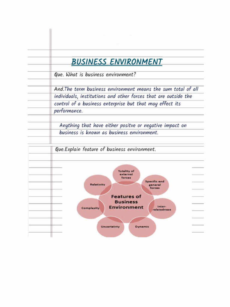 Business Environment Notes | PDF